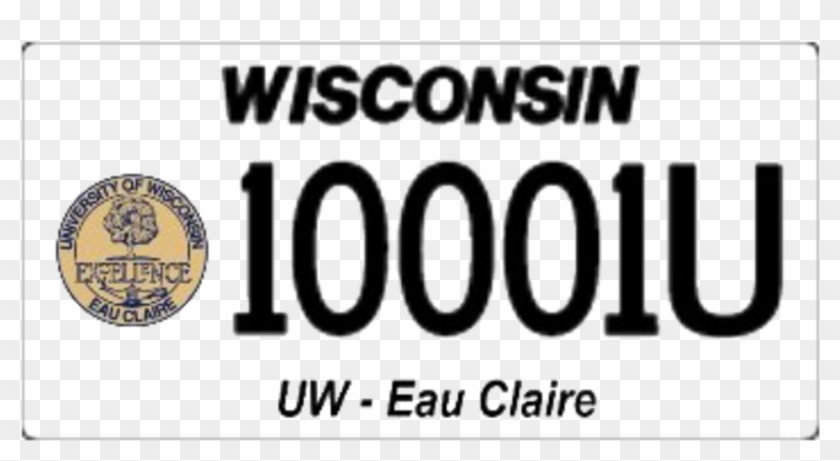Uw-eau Claire License Plate With Uwec Seal - University Of Wisconsin ...