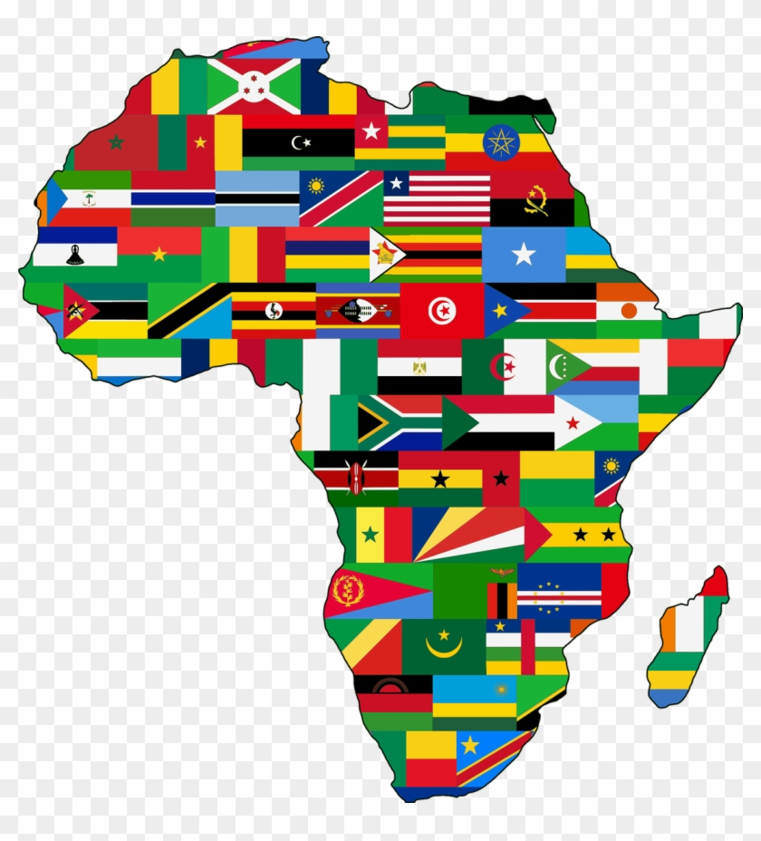 Medium Image - African Map With Flags, HD Png Download - 756x800 ...