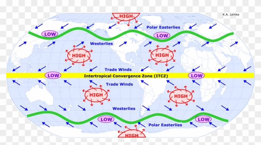 Map Of World Wind Patterns - United States Map