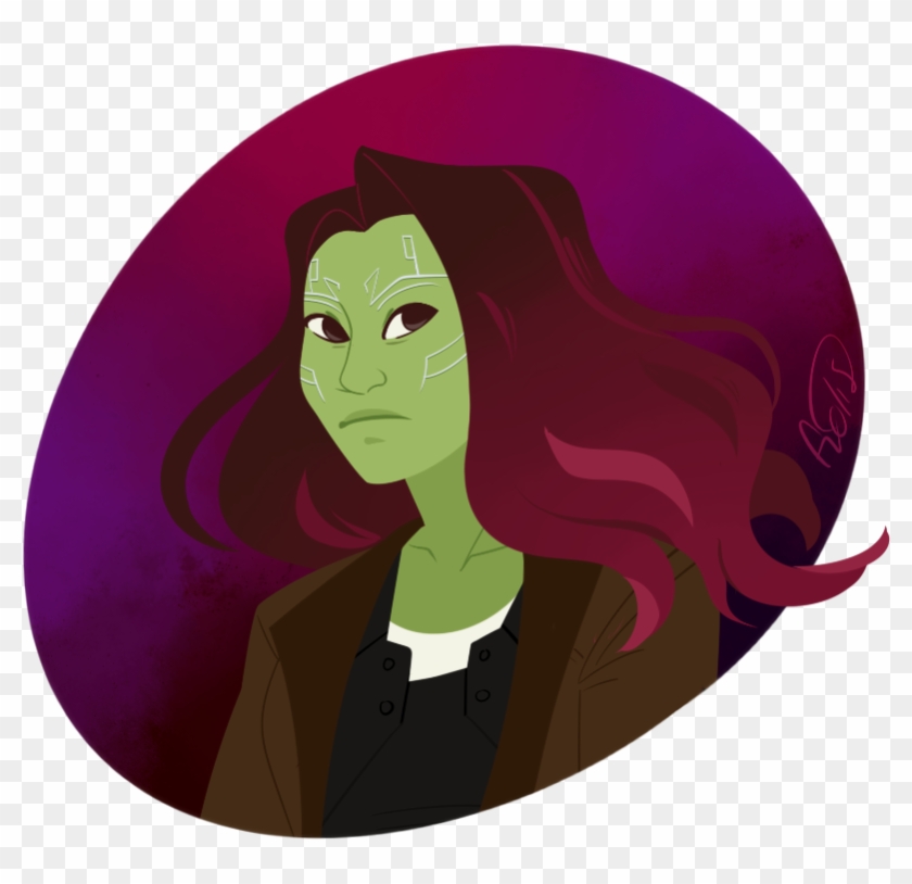 “wanted To Draw Gamora So Here's A Quick Gamora Doodle - Cartoon, HD ...