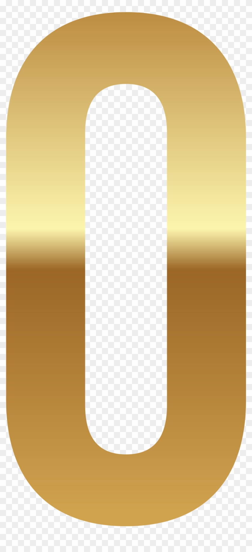 Golden Number Zero Png Clipart Image - Number Zero Png, Transparent Png ...