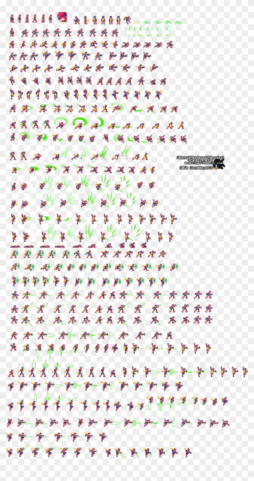 Zero - Megaman Zero Sprites, HD Png Download - 1205x2228(#1614001 ...
