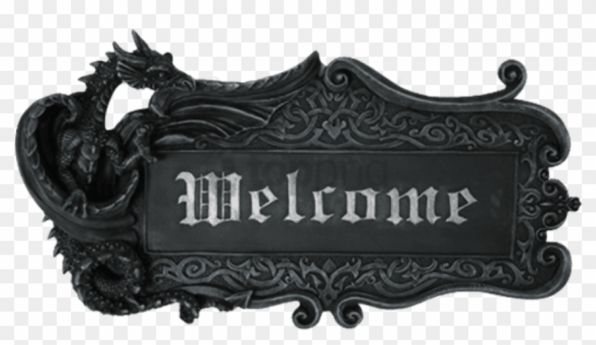 Free Png Download Design Toscano Dragon Welcome Wall - Gothic Welcome ...