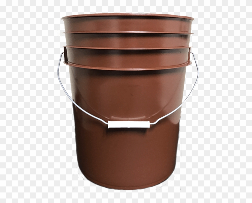 5 Gallon Round Plastic Bucket Brown - Brown Bucket, HD Png Download ...