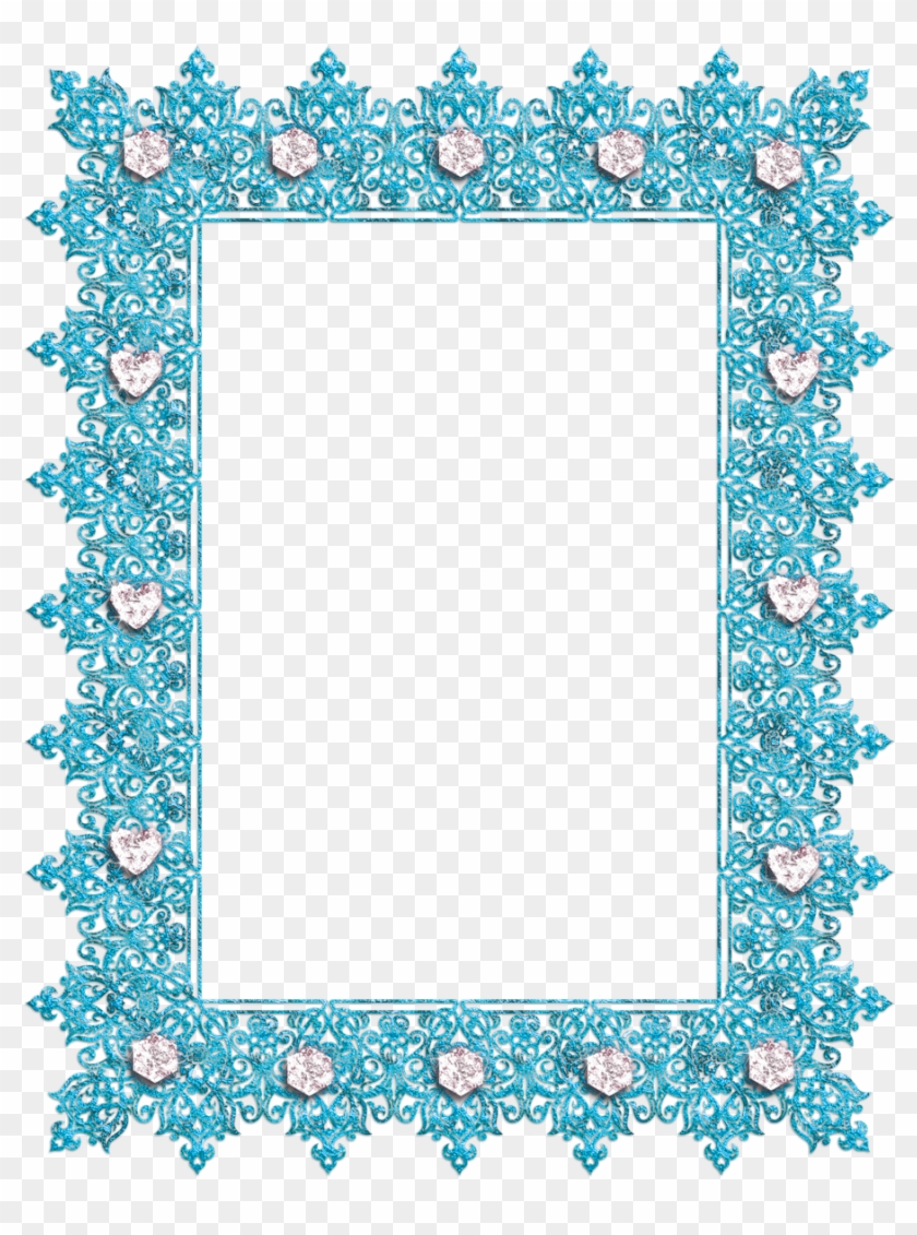 Blue Transparent Frame With Diamonds - Transparent Green Picture Frames ...