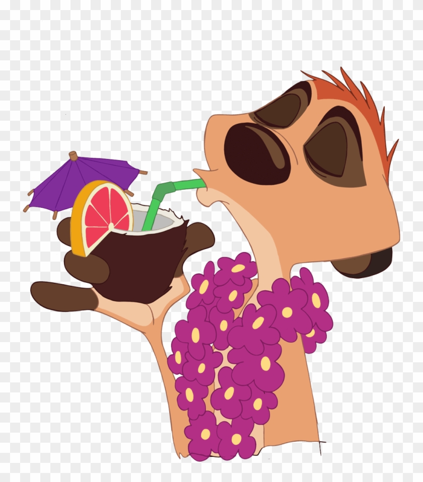 Animation - Timon Drink, HD Png Download - 864x1024(#1665872) - PngFind