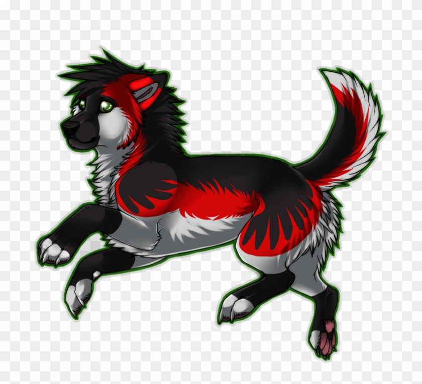 Black Wolf Dragon Photo - Cartoon, HD Png Download - 899x698(#1670572 ...
