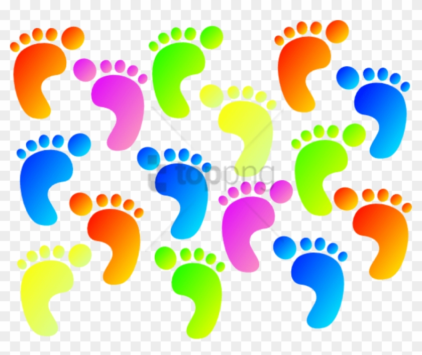 Free Png Download Colorful Footprints Png Png Images - Transparent ...