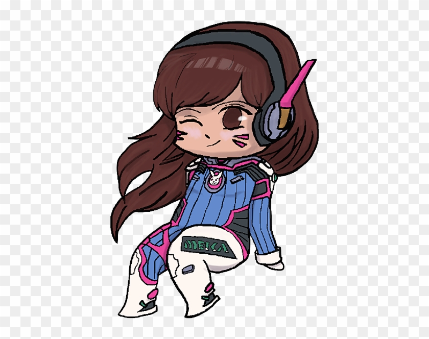 Bleed Area May Not Be Visible - Baby Dva Overwatch Drawing, HD Png ...