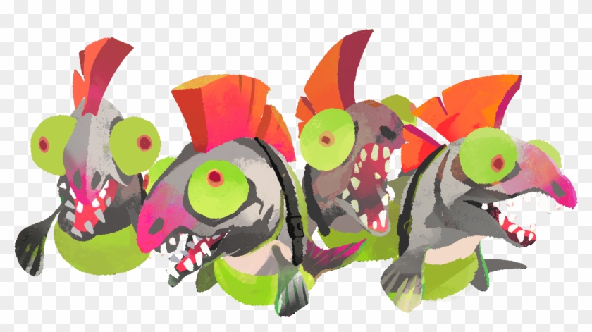 Nintendo - Splatoon 2 Salmon Run Chum, HD Png Download - 4096x2106 ...