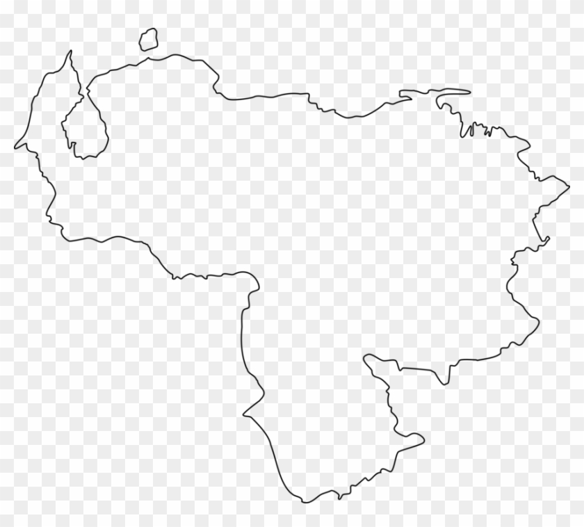 Flag Of Venezuela Mapa Polityczna Line Art - Venezuela Map Png ...