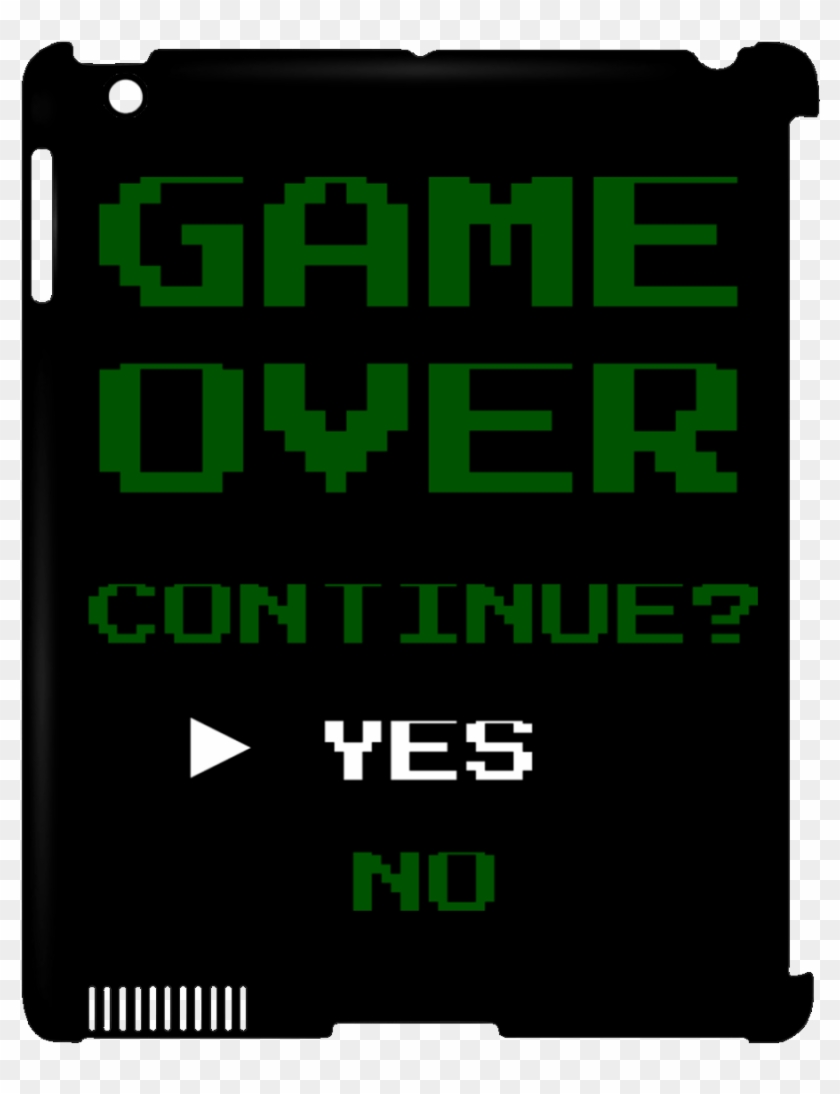 Game Over Continue Yes No Ipad Clip Case - Game Over, HD Png Download ...