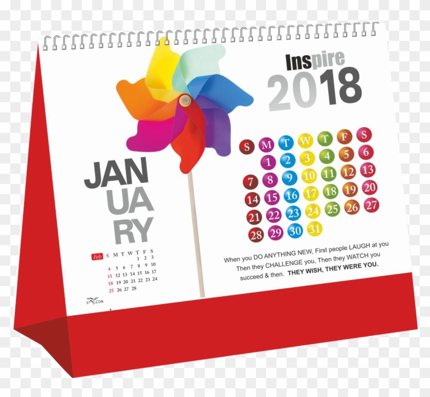 2018 Table Calendars - Table Calendar 2018 Png, Transparent Png ...