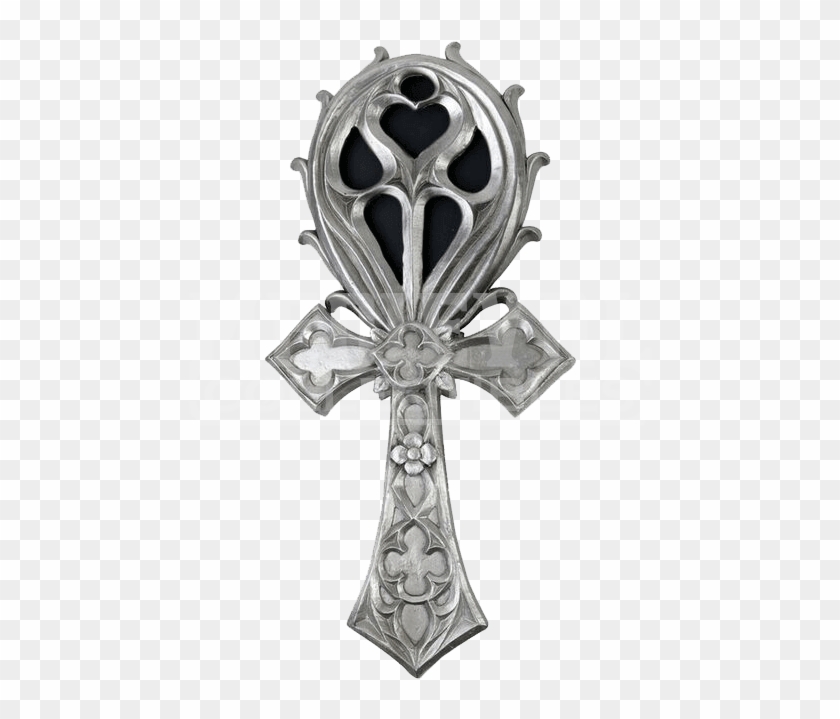 Item - Alchemy Gothic Ankh Silver Hand Mirror, HD Png Download ...