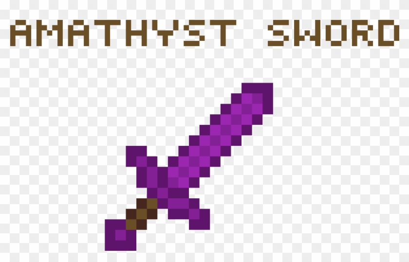 Minecraft Amethyst Sword - Diamond Sword, HD Png Download - 1200x1200 ...