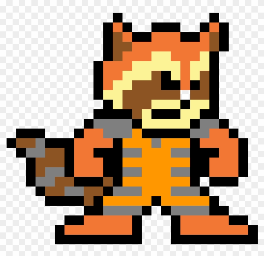 Rocket Raccoon - 8 Bit Megaman, HD Png Download - 1184x1184(#185462 ...