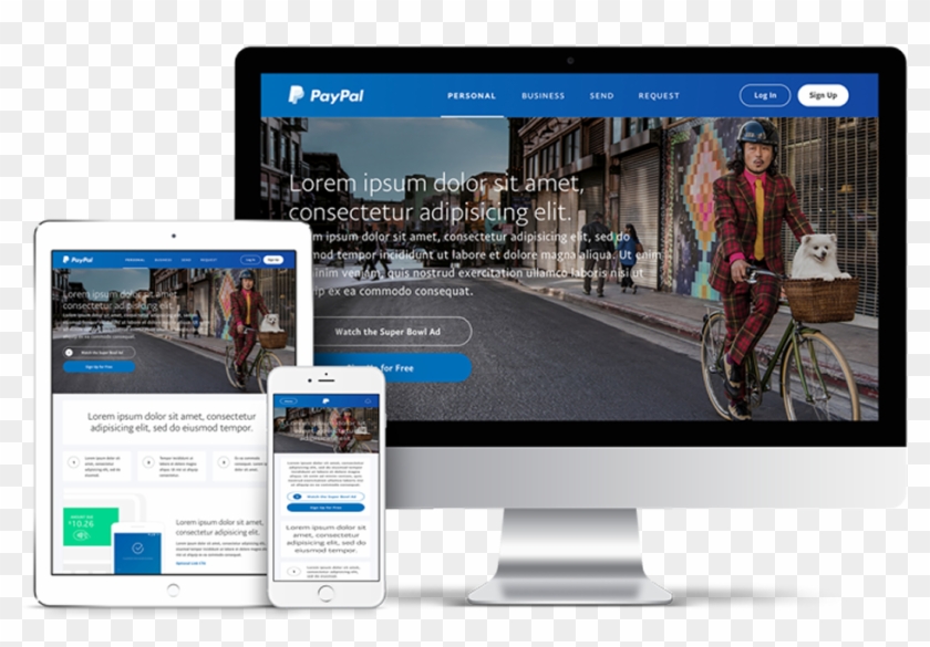 Paypal Header Image - Imac Ipad Iphone Mockup Psd, HD Png Download ...