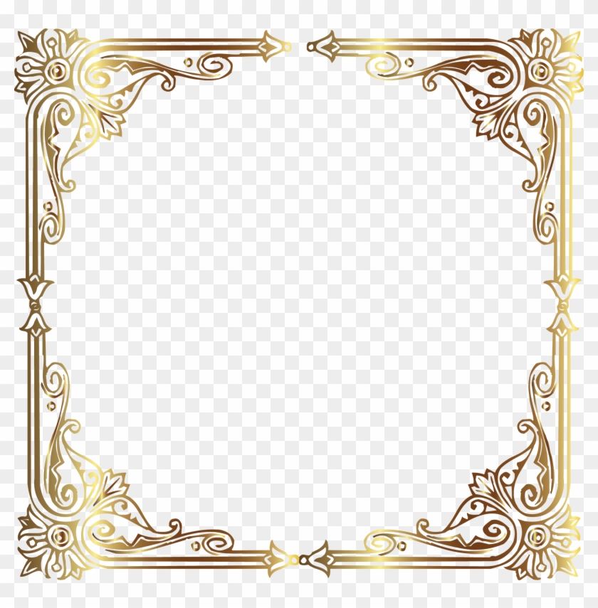 Vintage Gold Frame - Gold Frame High Resolution, HD Png Download ...