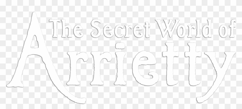 The Secret World Of Arrietty - Calligraphy, HD Png Download - 4808x2125 ...