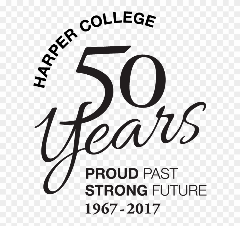 Download Harper 50th Logo Horizontal - Calligraphy, HD Png Download ...