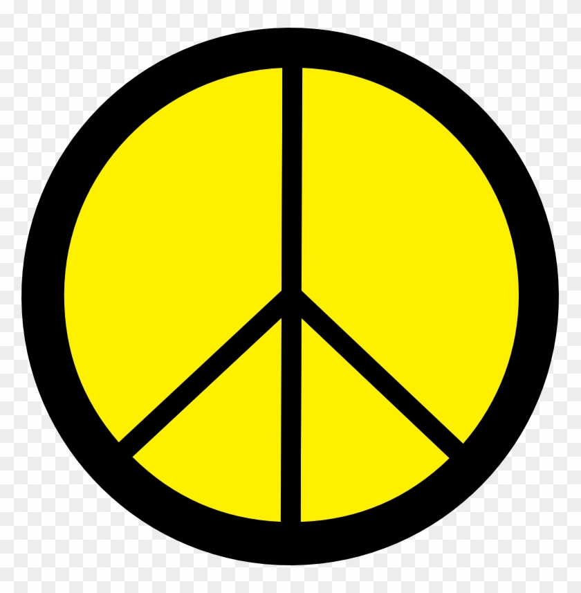 Yellow Pencil And In Color - Peace Sign, HD Png Download - 777x777 ...