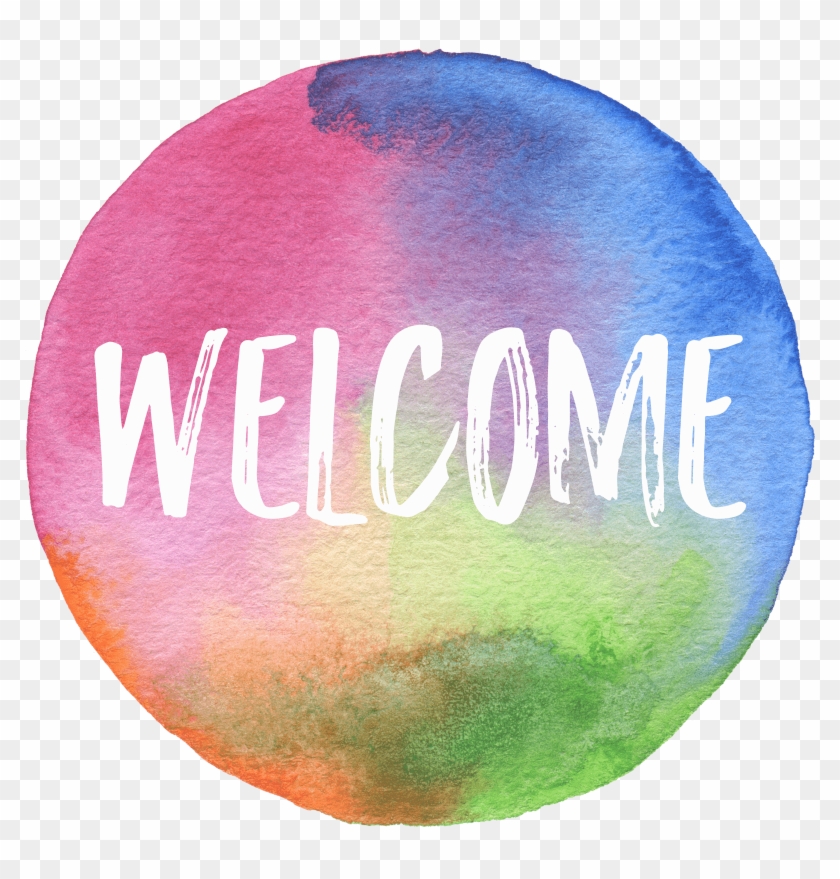 Welcome - Watercolorcircle - Welcome Watercolor Sign Transparent, HD ...