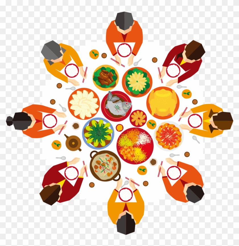Chinese New Year Reunion Dinner Illustration - Chinese New Year Dinner ... Chinese New Year Reunion Dinner Illustration - Chinese New Year Dinner ...