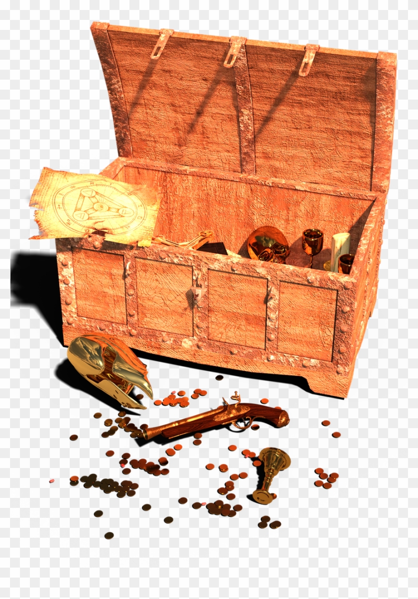 Treasure Chest Chest Treasure, HD Png Download - 881x1220(#1906361 ...