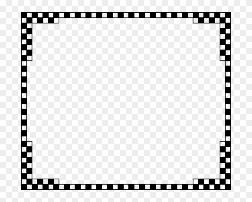Checkered Border Png - Black And White Square Border, Transparent Png ...