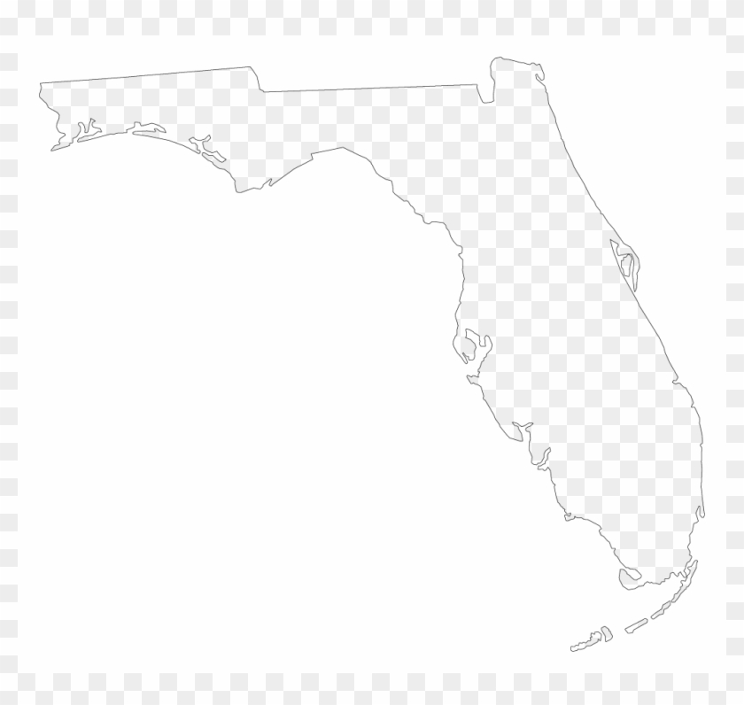 A Plain Frame Map Of Florida - State Of Florida Transparent, HD Png ...