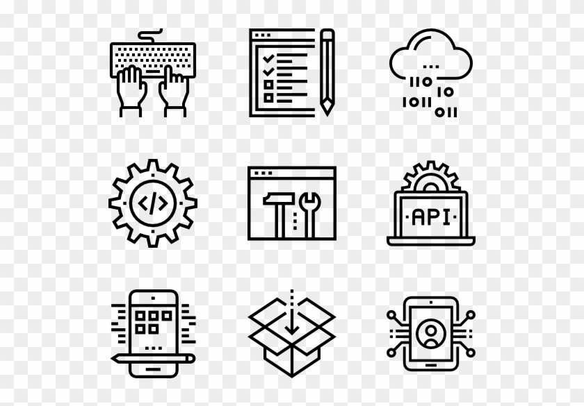 Vector Royalty Free Library Code Icons Free Program, HD Png Download ...