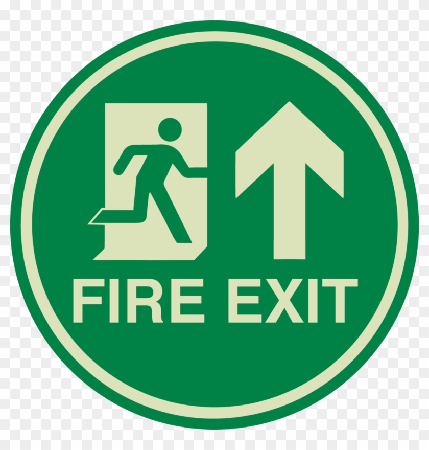 Fire Exit Photoluminescent Floor Sign, HD Png Download - 1079x1080 ...