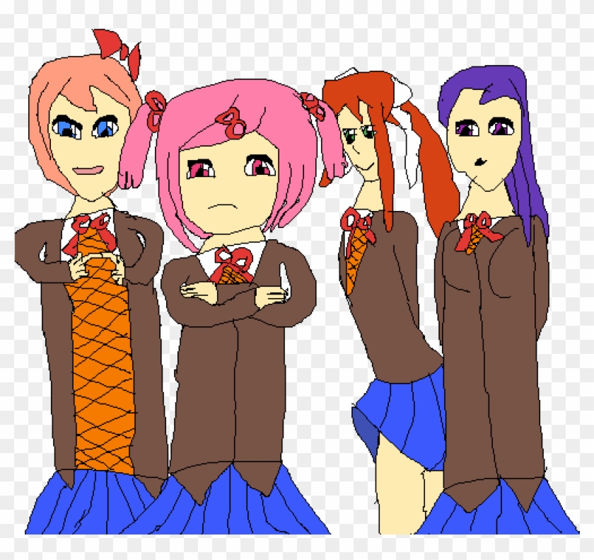 Doki Doki Literature Club - Cartoon, HD Png Download - 1000x1000 ...