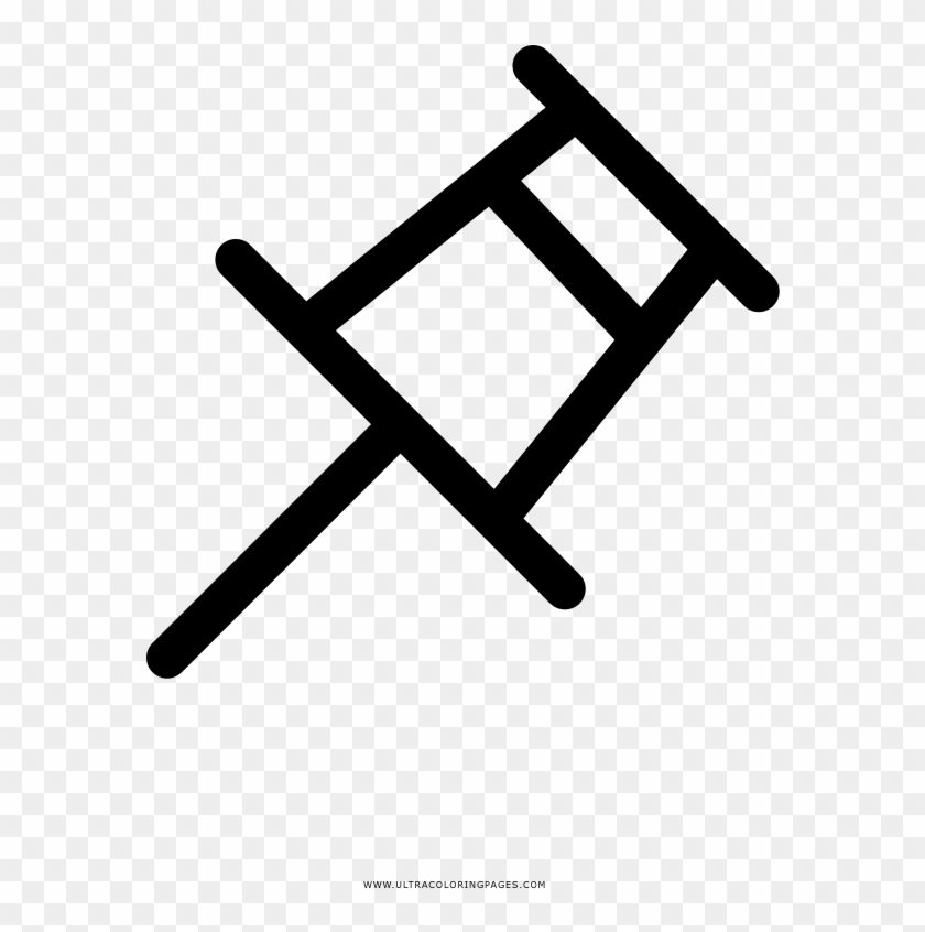 Thumb Tack Coloring Page - Icon, HD Png Download - 1000x1000(#1942972 ...