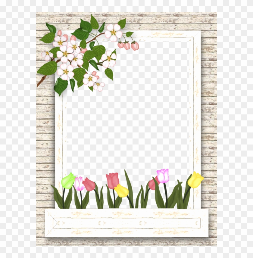 Apple Border Template Border Wreath With Sakura Flowers Cherry, Apple