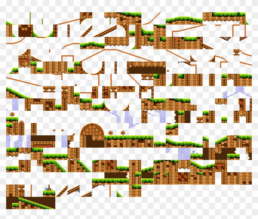 Sunset Hill Act 2 Tile Sheet - Sonic Advance 3 Tiles, HD Png Download ...