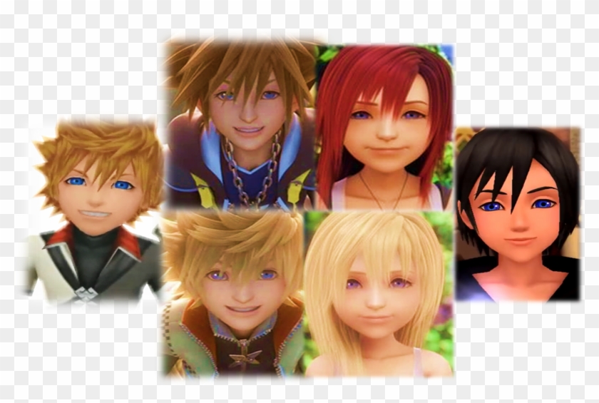 Kingdom Hearts Trios Images Kingdom Hearts Sora Kairi - Roxas Kingdom Hearts, HD Png Download ...