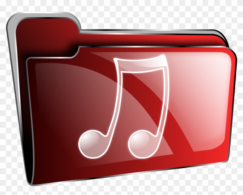 Folder Icon Red Music Icons Png - Icon For Movie Folder, Transparent ...