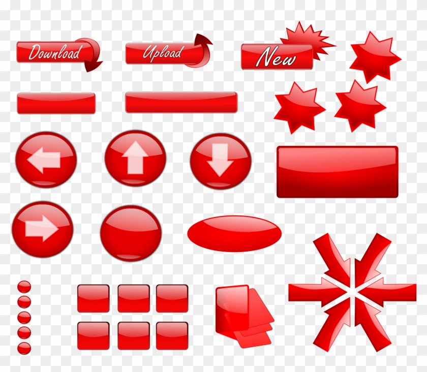 This Free Icons Png Design Of Red Glossy Buttons - Red Buttons ...