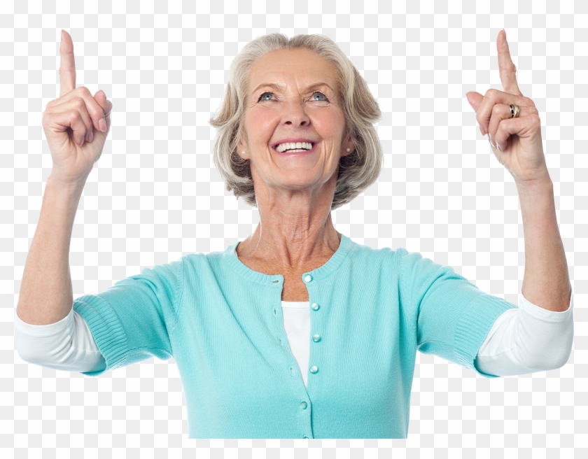 Women Pointing Top - Old Lady Pointing, HD Png Download - 4809x3200 ...