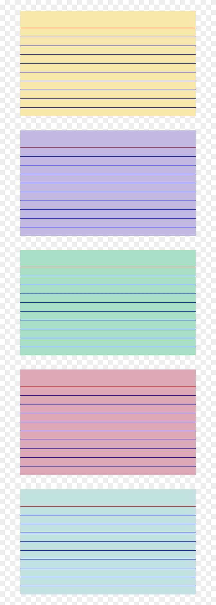 This Free Icons Png Design Of Colored Index Cards, Transparent Png ...