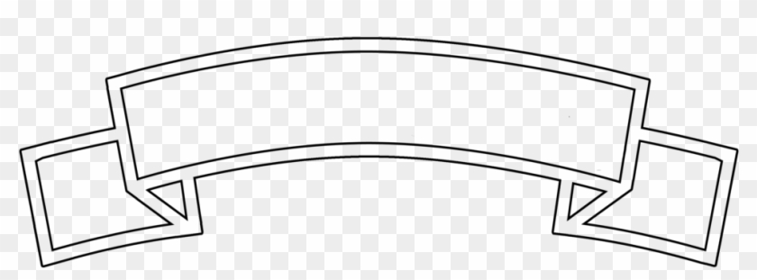Banner Outline Png - Banner Line Art Png, Transparent Png - 1024x349 ...