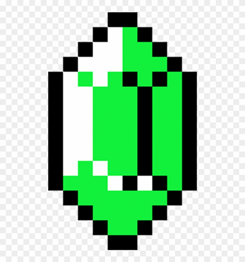 Anyone Remember This Gem - Zelda Rupee Pixel Art, HD Png Download ...