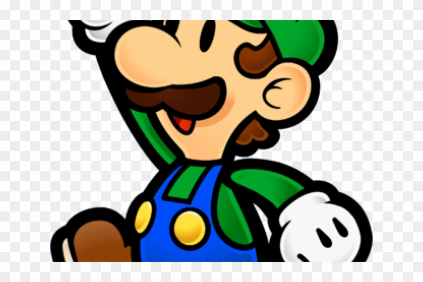 Super Mario Clipart Jumping - Super Paper Mario Luigi, HD Png Download ...