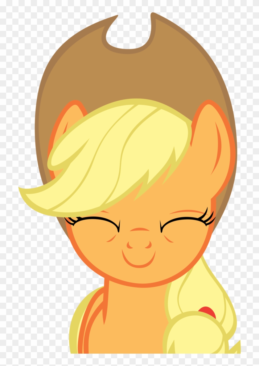 Applejack, Happy, Safe, Smiling, Tired - Applejack Happy Face, HD Png ...