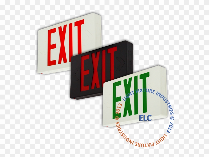 Exit Sign,ul Listed, HD Png Download - 561x551(#2067279) - PngFind