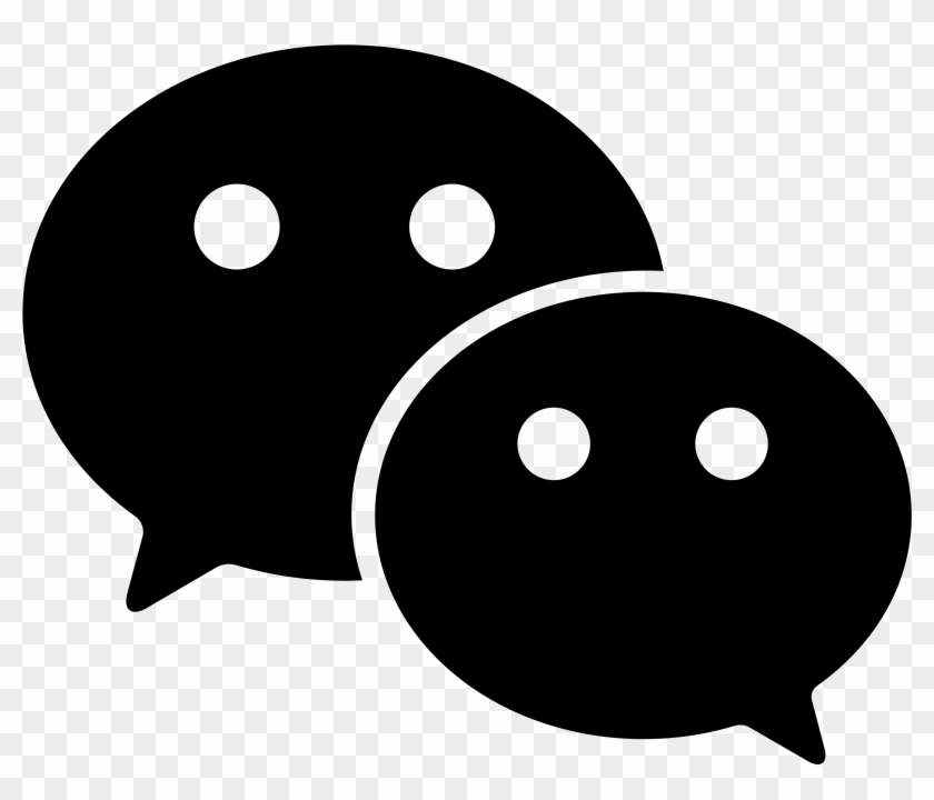 Wechat-logo Wechat Logo - Wechat Logo Black And White, HD Png Download ...