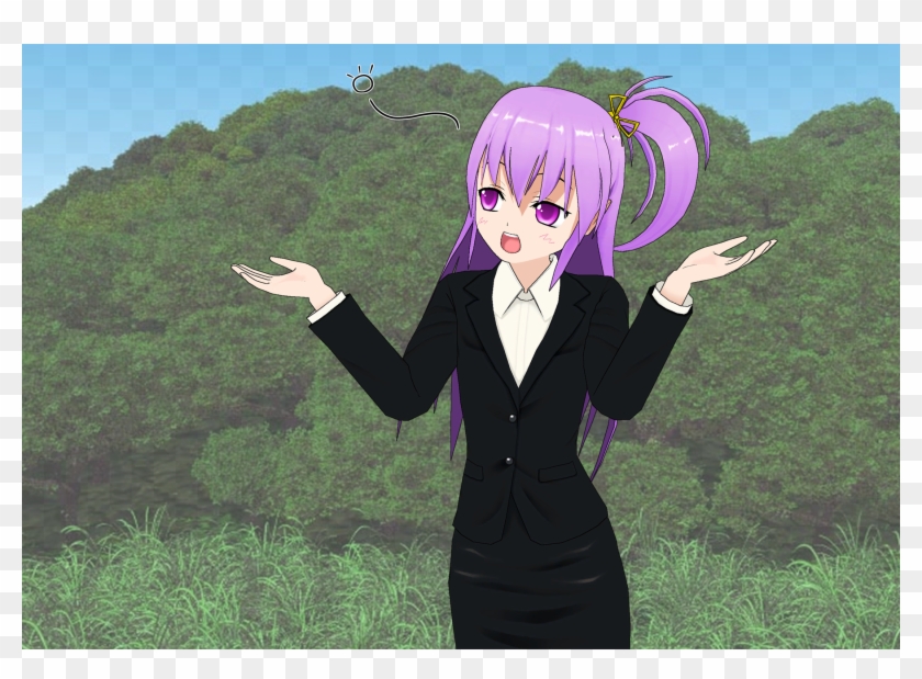 Moe Manga Lady - Mulher De Terno Anime, HD Png Download - 1280x883 ...