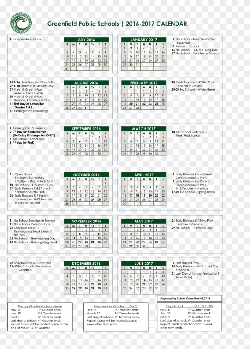 Elementary School Calendar 2017 St. Gregory The Great Catholic