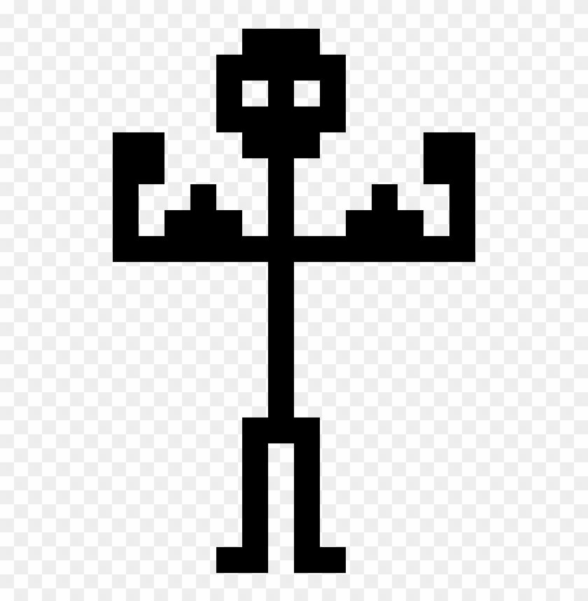 Stickman With Muscles - Cross, HD Png Download - 1184x1184(#2134975 ...
